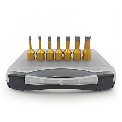 China 7pcs Marble M14 Hole Drill Bit Set vacuum brazing diamond tools for stone granite for sale