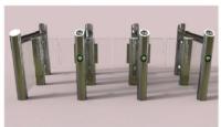China Fast Swing Turnstile Barrier Gate Remote Control / Button Control Mode for sale