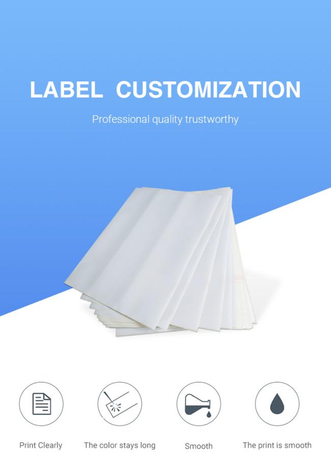 A4 sheet label stickers being printed