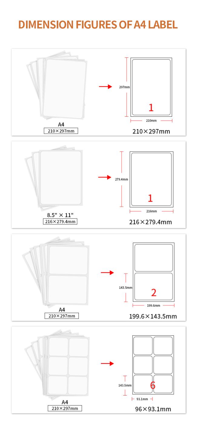 Custom sticker sheet in different colors