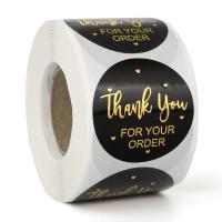 China Waterproof Thank You Sticker Custom Label Machine Printing 1000 Rolls MOQ for sale