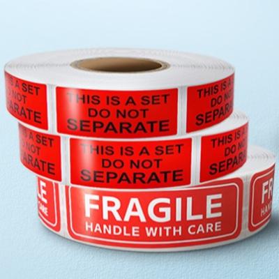 China Customer's Logo Fragile Warning Stickers for Custom Sticker Packaging Solutions for sale