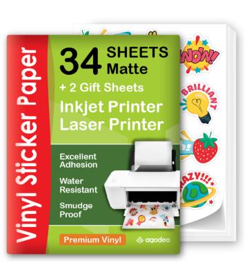 China A4 Size Sticker Paper Metallic Finish Labels - Premium Gold Silver Stickers for sale