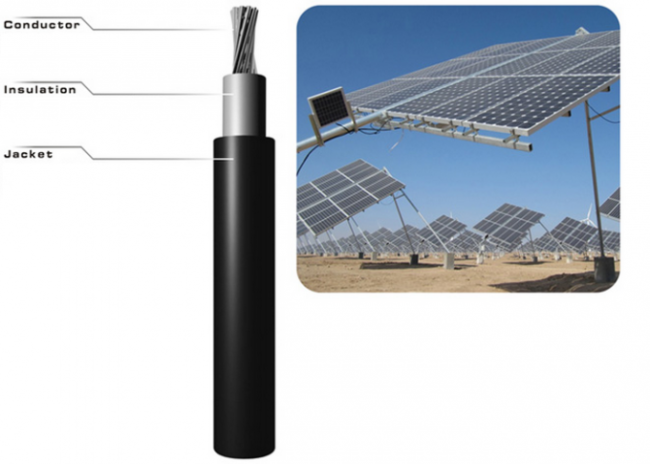 4mm 6mm Single Core DC Solar PV Cable , Photovoltaic Wire Eco Friendly 0