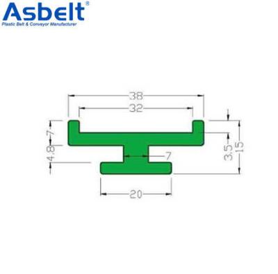 China Wear Strips W84 W634 W814 W93 W89 W05，Flush Grid Belt，Plastic Flat Top Belt for sale