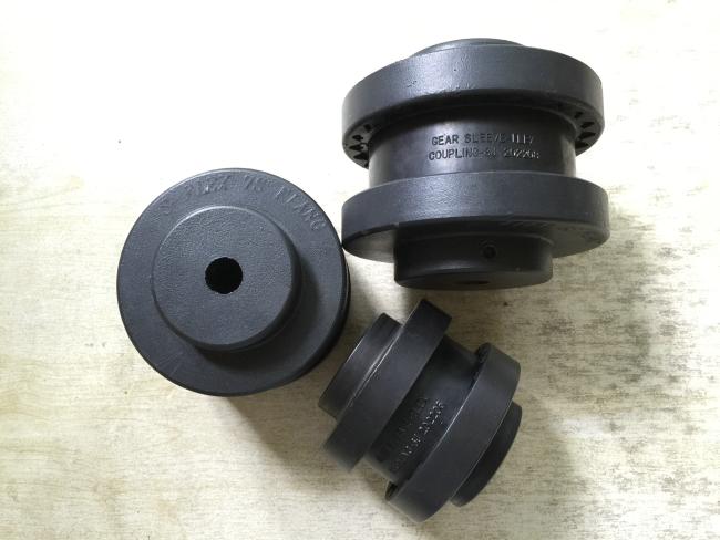 Close-up of coupling rubber material