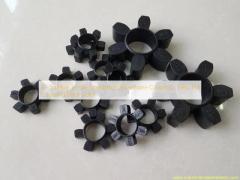 8 - 55Mpa Tensile Strength Polyurethane Coupling , HRC PU Coupling,Black Color
