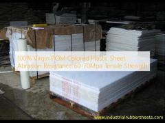 100% Virgin POM Colored Plastic Sheet Abrasion Resistance 60-70Mpa Tensile Strength