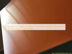 Brown Smooth Surface Phenolic Cotton Sheet For Switch Heat - Resistant