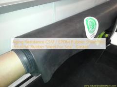 Aging Resistance CSM / EPDM Rubber Sheet Roll Industrial Rubber Sheet For Seal , Gasket