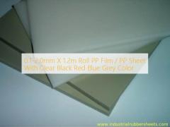0.1-2.0mm X 1.2m Roll PP Film / PP Sheet With Clear Black Red Blue Grey Color