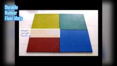Durable Wood Grain Rubber Floor Mats 10-50mm Thick