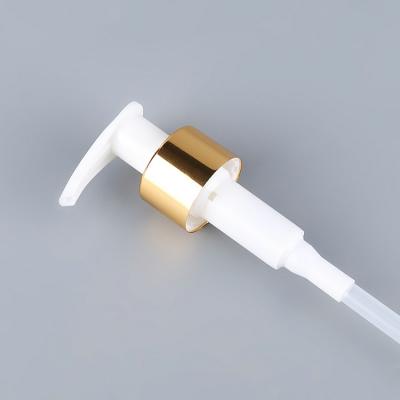 China White Gold Plastic Lotion Pump , 1.2cc Hand Soap Pump Aluminium Material OEM for sale