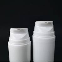 China Cylindrical Airless Pump Bottles White PP Plastic Material 80ML 100ML 150Ml for sale