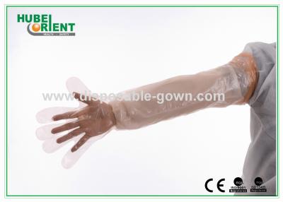 Cina Maniche usa e getta con guanti, polietilene impermeabile guanti lunghi 84 cm in vendita