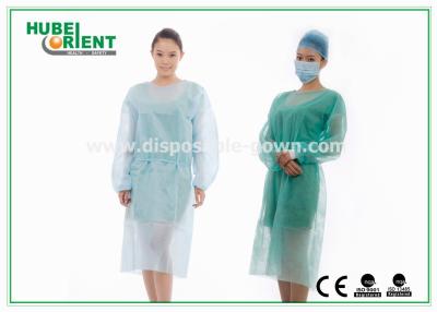 Cina Abbigliamento di protezione medica / blu giallo abito di isolamento chirurgico PP + PE con polso elastico per clinica in vendita