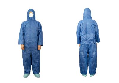 China Ropa respirable estática anti del PPE de la bata disponible del CE Type5/6 SMMS en venta