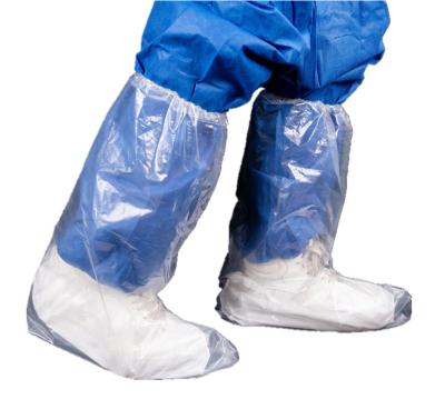 China Disposable Plastic Boot Cover , Transparent Or Colored Adult Use PE Boot Cover for sale