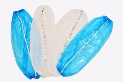 China Oil-Proof Disposable PE Detectable Oversleeves with elastic at both ends for sale