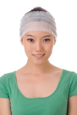 China Free Size Disposable Soft Nonwoven Polypropylene Hairband With Elastic Around for sale