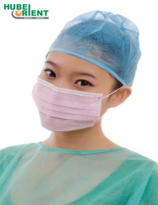 China 3 Ply Disposable Non Woven Face Mask 9*18cm With Earloop For Personal Protection for sale