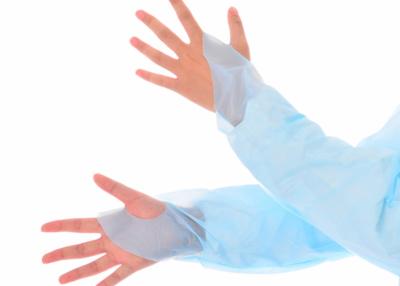 China Hygienic L XL CPE Disposable Gown With Thumb Cuffs for sale