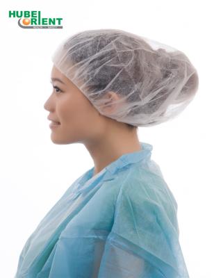 China Single Use Free Size Non Woven Bouffant Cap With Single Elastic for sale