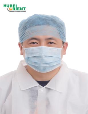 China Disposable PP/SMS Non Woven Doctor Cap Head Cover Hair Net Surgical Doctor Hat With Elastic At Back for sale
