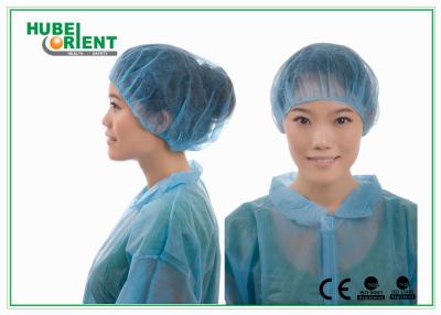 China Disposable Non Woven Polypropylene Breathable Bouffant Cap Blue/Red/White for sale