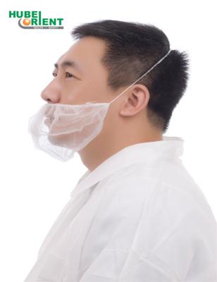 China Disposable Blue And White Beard Net Cover /Mouth Guard With Single Elastic for sale