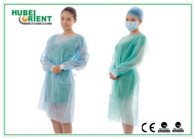 China ISO13485 Non-Sterile Medical Disposable PP+PE Isolation Gown With Customized Weight for sale