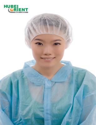 China Disposable Breathable Non Woven Mob Caps With Elastic For Personal Care for sale