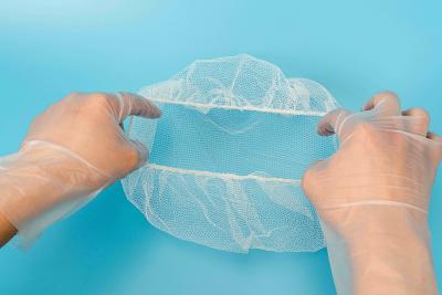 Cina Anti-polvere Disposable Nylon Honeycomb Hairnet con gomma elastica libera da lattice in vendita