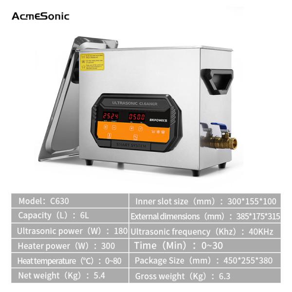 Quality 180W Ultrasonic Cleaning Machine Digital 6 Liter Ultrasonic Cleaner for sale