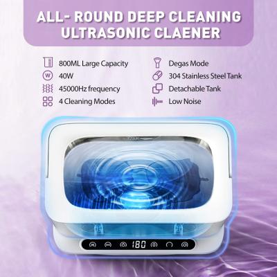 China 220V 45KHz Ultrasonic Cleaner 800ml With Digital Timer Polishing for sale