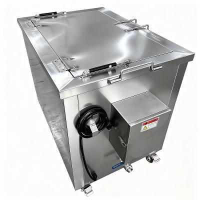 China Commercial Stainless Steel Heating Soak Tank with Basket & Wheels - 274L Industrial Cleaning System for sale