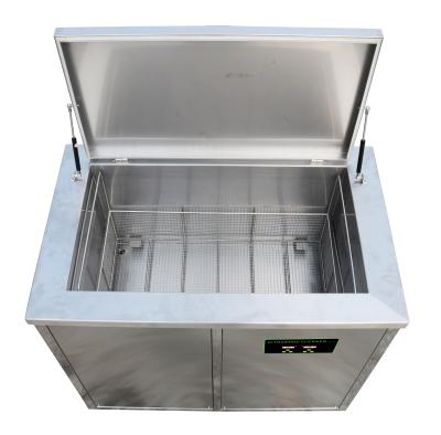 Cina cappuccio a macchina di controllo di Temperatur della maglia del canestro di scarico di pulizia ultrasonica del filtro 140L 10x10mm in vendita