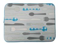 China Tableware Printing  Dish Drying Mat 15x20inch Reversible All Polyester for sale