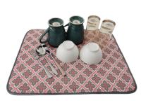 China 200gsm Reversible Microfiber Dish Drying Mat Tableware Protector for sale