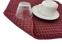 China Tableware Protector Red Grid Kitchen Utensil Dish Drying Mat Quick Dry for sale