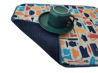 China 15x20incg Dining Table Microfiber Dish Drying Mat Customized Printing for sale