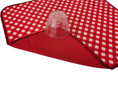 China Kitchen Mat 300gsm Microfiber Dish Drying Mat For Utensils Quick Dry for sale