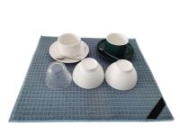 China Solid Color All Polyester Microfiber Dish Drying Mat for sale
