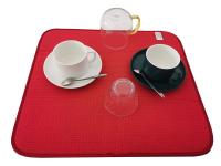 China Microfiber Waffle Kitchen Absorbent Dish Drying Mat Rack Pad Fabric Kitchenware for sale
