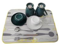 China 38x50cm Absorbent  Microfiber Dish Drying Pad And Mat For Kitchen for sale