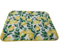 China 18x24inch Reversible Lemon Printing Microfiber Drying Mat Countertop Drying for sale