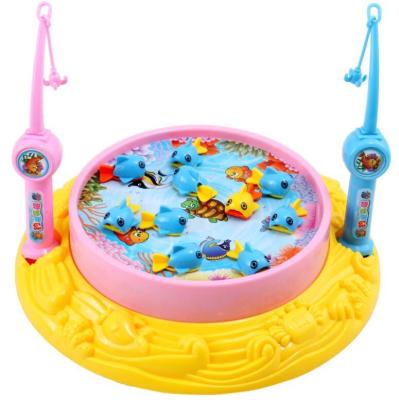 China 2020 New Arrival Fishing Toys Child Music Playing House USB Electronic Fishing Platform Spin Magnetics For chlidren kids for sale