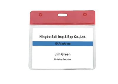 中国 昇進および広告ロゴはポリ塩化ビニール ID カード、会議の名前入りの記章のホールダー 30305 を印刷しました 販売のため