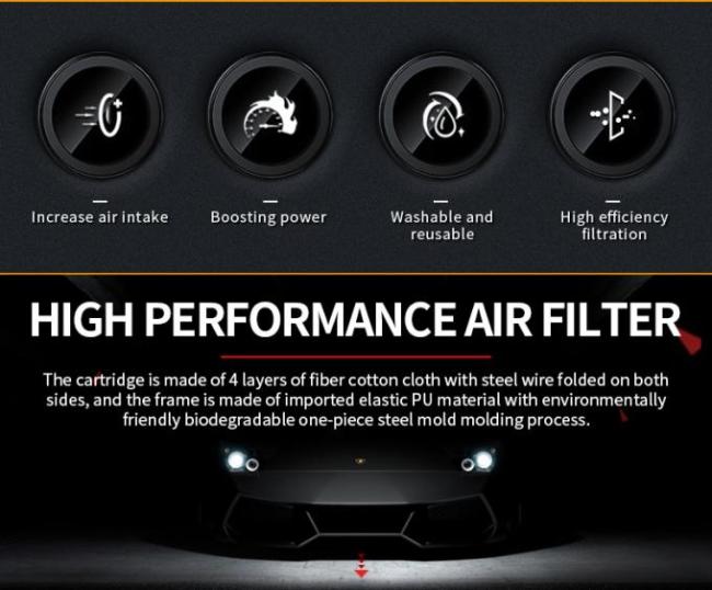 Engine Cleaning High Flow Panel Filter Easy Assembly Automobile Air Filter GK5 1