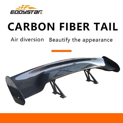 3D-V Customizable Carbon Fiber Rear Spoiler High Tail Fin Matt Black Carbon Fiber Parts